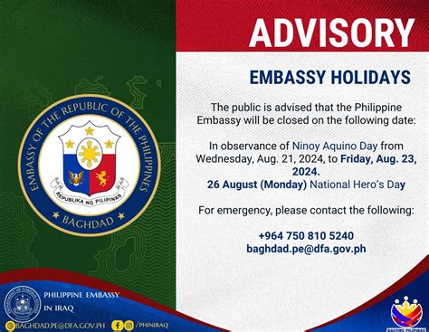 The Public Is Advised That Philippine Embassy In Iraq