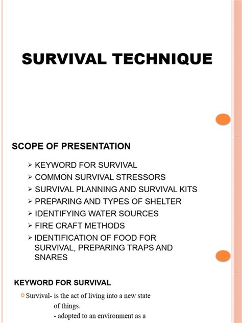 Survival Technique Pdf Trapping