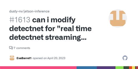 Can I Modify Detectnet For Real Time Detectnet Streaming Without