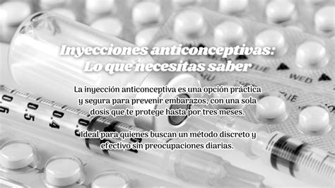 Inyecciones Anticonceptivas Lo Que Necesitas Saber Medica Center Fem