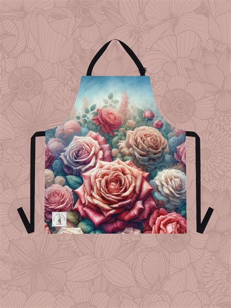 Rose Gardener Apron Pocketed Apron Womens Gardening Apron Cooks Apron