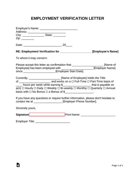 Notarized Employment Verification Letter Template Gilitguild