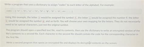Solved Write A Program That Uses A Dictionary To Assign Chegg