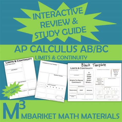 Ap Calculus Limits And Continuity Interactive Review Self Testing Study