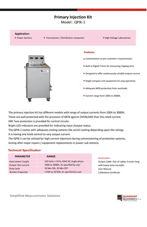 Primary Injection Test Kit KVA At Best Price In Nashik ID