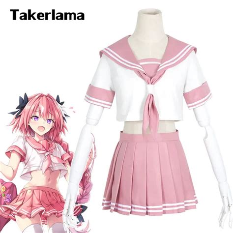 Takerlama Fate Apocrypha Fgo Astolfo Cosplay Costume Pink Sailor Suit