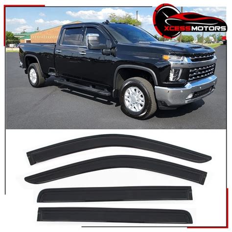 For 19 26 Chevy Silverado And Gmc Sierra 1500 Crew Cab Window Visors