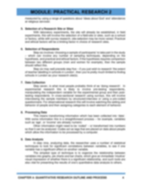 Solution Hres13 Chapter 4 Quantitative Research Outline And Process