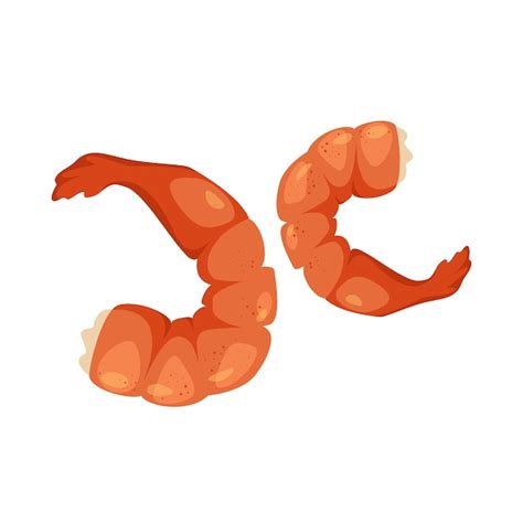 Concept Crevettes De Fruits De Mer Lillustration Est Une Conception