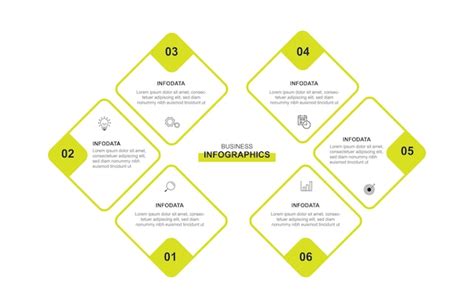 Premium Vector 6 Step Infographic Template Vector