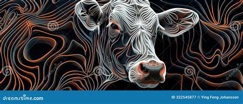 spectral form of a cow its visage stunningly manifested through