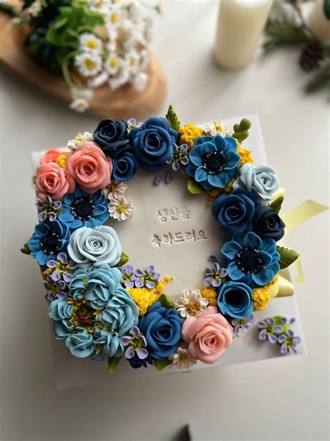 더설기앤 의왕떡케이크 안양떡케이크 군포떡케이크 꽃다발선물 꽃다발리스케이크 블루케이크 네이버 블로그