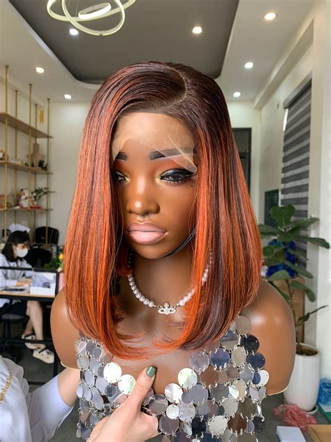 12” Orange Piano C Part Wig Vietnamhairluxury