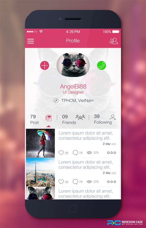 5 app profile ui psd psd for website mobile app ui by