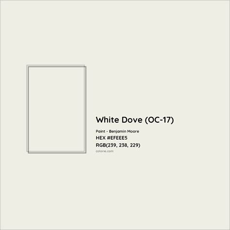 Benjamin Moore White Dove Oc 17 Paint Color Codes Similar Paints And Colors
