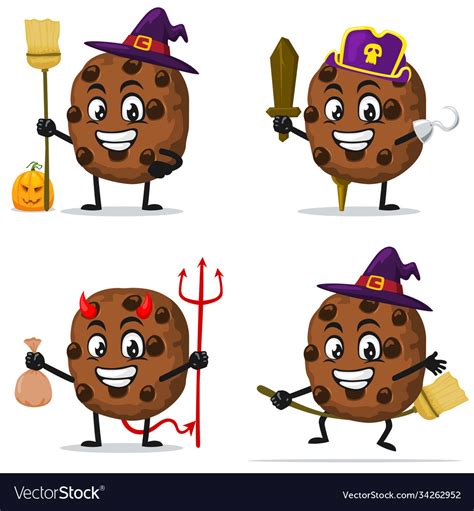 Chocochips Mascot Or Character Royalty Free Vector Image