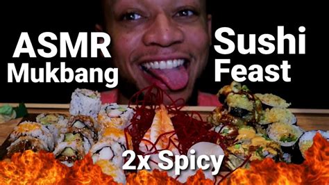 Asmr Mukbang Sushi Feast Real Eating Sounds Youtube