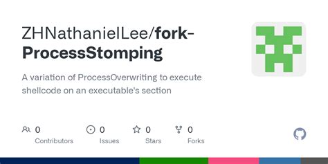 Github Zhnathaniellee Fork Processstomping A Variation Of