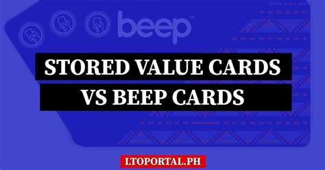 are stored value cards svcs different from beep™ cards lto portal ph