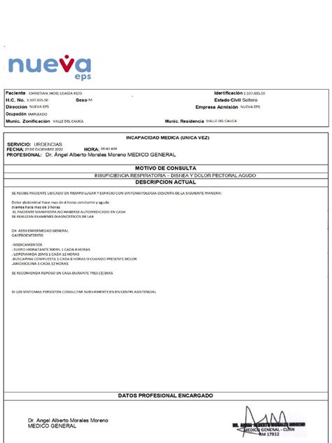 Formato De Solicitud Nueva Eps