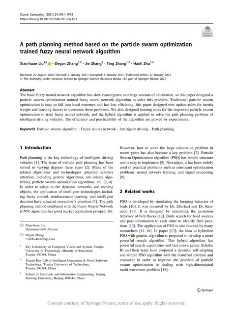 A Path Planning Method Based On The Particle Swarm Optimization Trained Fuzzy Neural Network