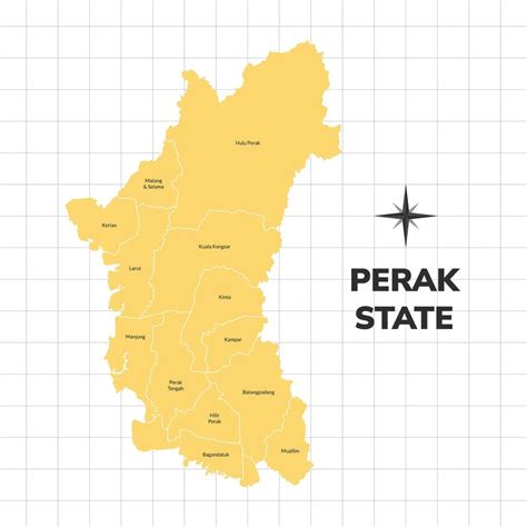 Perak State Map Illustration Map Of State In Malaysia 73249390 Vector