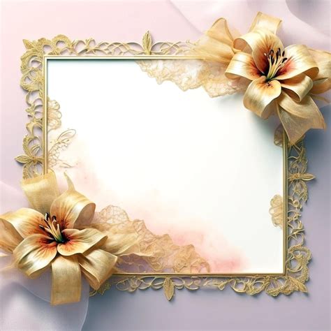 Organza Frame Borda Forma Borda Interna Vazia Para Amplo Espaço De