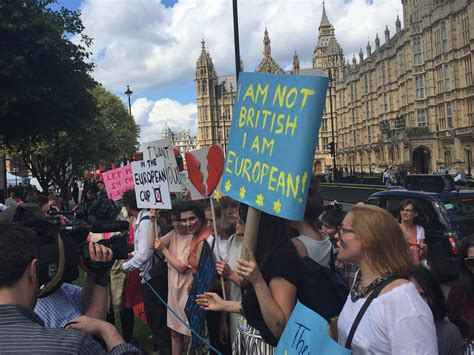Brexit Young People Gather At Parliament In Protest At Not Being Given
