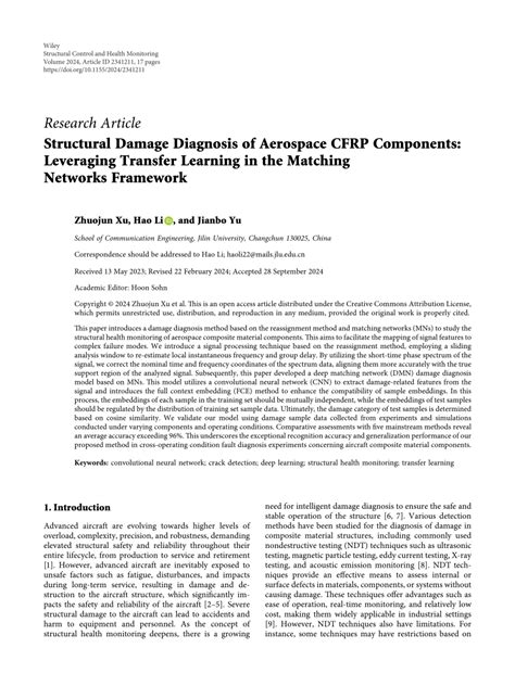 Pdf Structural Damage Diagnosis Of Aerospace Cfrp Components