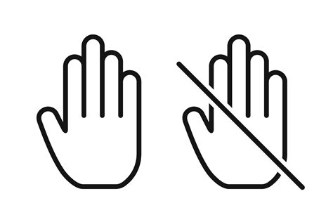 do not touch hand icon don t touch hand icon lined logotype design