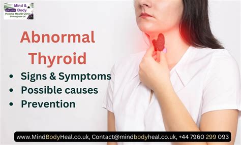 Abnormal Thyroid Common Signs And Symptoms Possible Causes Etc Mind And Body Holistic Health Clinic