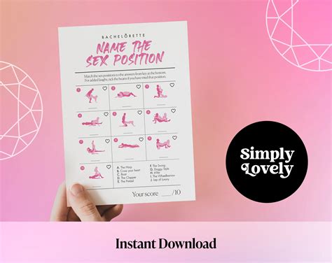 Bachelorette Party X Rated Guess The Sex Position Game Modern