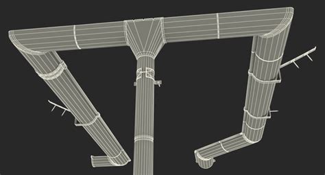 Plastic Rain Gutter 3d Model Turbosquid 1278347