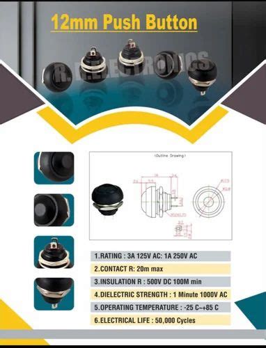 12mm Push Button At 35 Piece Eaton Push Button Switches In New Delhi ID 2853591864797