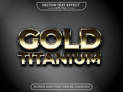 Premium Vector Gold Titanium Text Effect Editable 3d Text For Premium Vector Gold Titanium Text Effect Editable 3d Text For