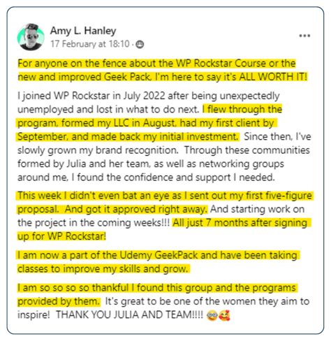 Amy Hanley Geekpack® Community And Confidence