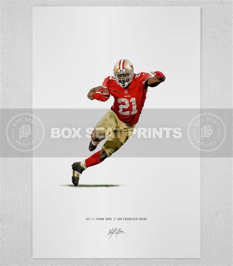 Frank Gore San Francisco 49ers Football Illustrated Art Poster Print