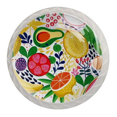 4 Pcs Fruit Knobs For Kitchen Cabinet Cupboard Dresser Bookcase Drawer