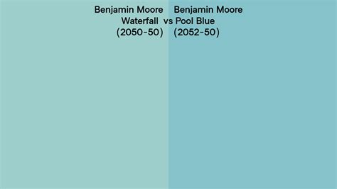 Benjamin Moore Waterfall Vs Pool Blue Side By Side Comparison