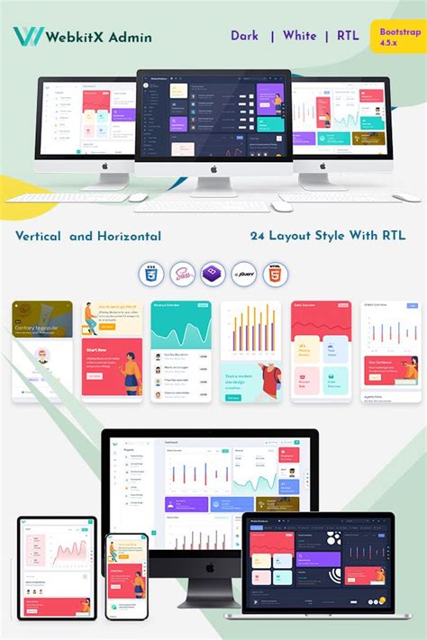 Newly Launched 24 Dashboard Versions Webkitx Admin Is A Unique