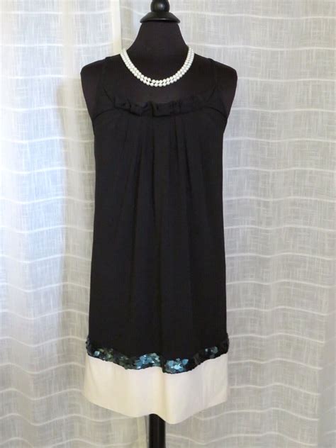 Vera Wang Cocktail Lavender Label Black Sleeveless Em Gem