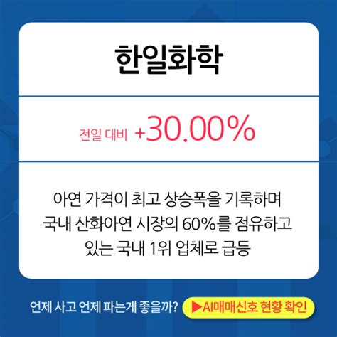 급등주 분석 한일화학 국전약품 위메이드 매경economy
