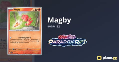 Magby 019 182 Paradox Rift Pkmn Gg