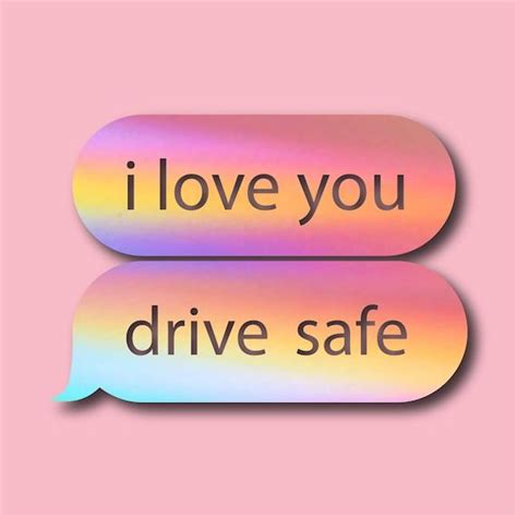Ily Drive Safe Text Vinyl Car Decal Etsy