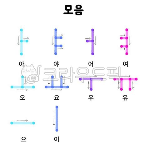 모음 아 야 어 여 사진 이미지 일러스트 캘리그라피 모건 morgan 작가