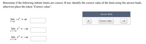 Solved Determine If The Following Infinite Limits Are Chegg