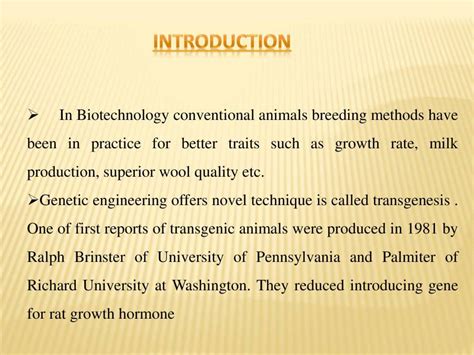Presentation On Transgenic Animals Powerpoint Slides Learnpick India