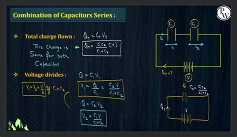 Combination Of Capacitors Series Mathrm{p} And Total Charge Flown Th