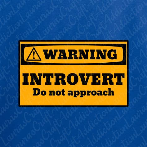 Warning Introvert Do Not Approach Svg Dxf Pdf Png And  Etsy