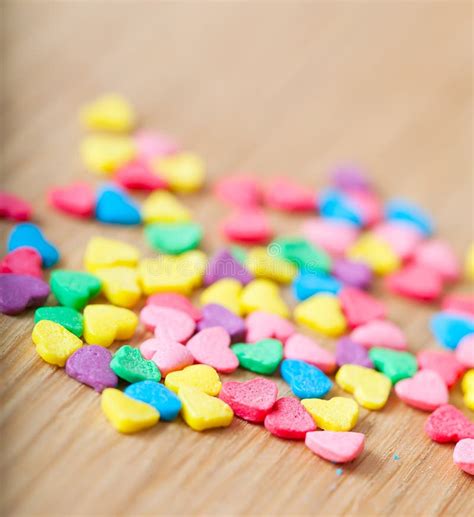 Corazones Coloridos Dulces Del Caramelo Imagen De Archivo Imagen De